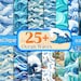 25 + Ocean Waves Digital Paper, Ocean Seamless Pattern, Blue Sea ...