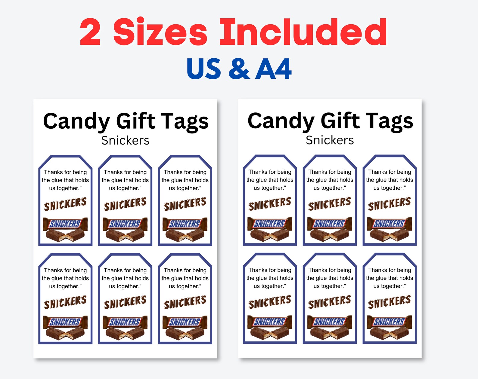 25 Employees Candy Bar Gift Tags Staff Appreciation Treat - Etsy Canada