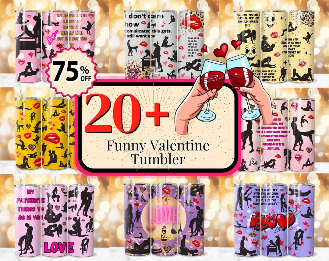 20 + Funny Valentine Tumbler Wrap Bundle Design, My Favorite Thing to ...