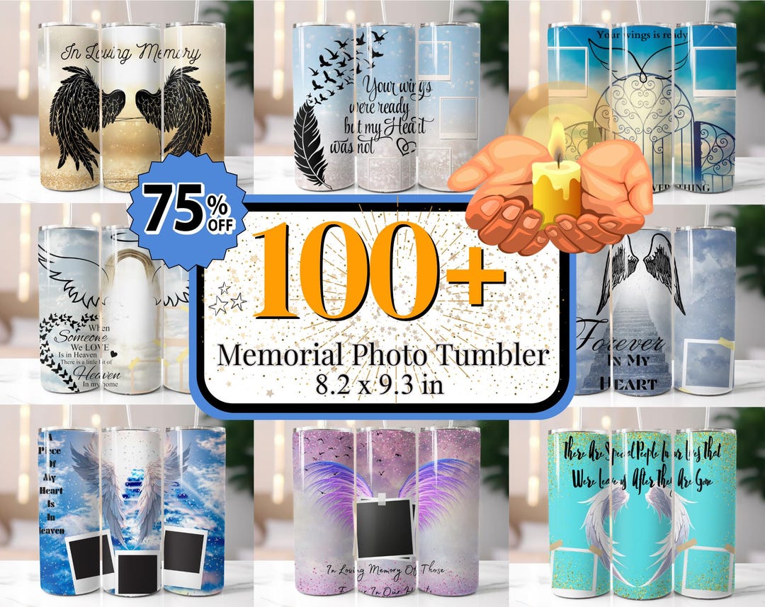 100 + Memorial Tumbler Wrap, 20 Oz Memorial Sublimation Designs, Mom ...
