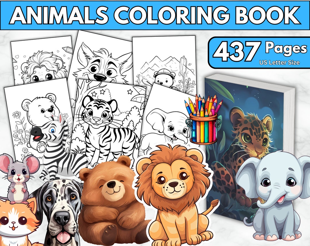 437+ Animals Coloring Book, Animal Sheets, Kids Coloring Sheets, Cute ...