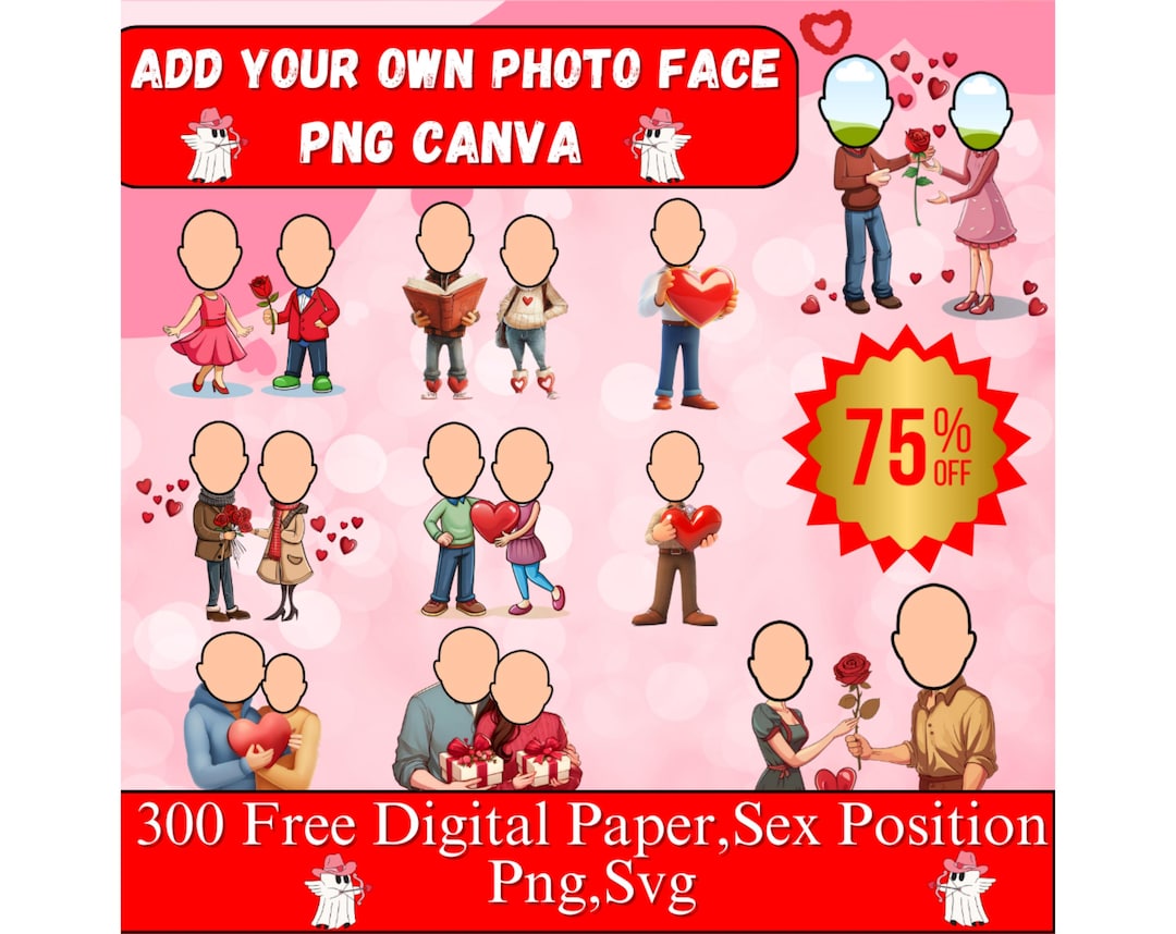 Valentine Add Your Own Photo Face PNG, DIY Valentine Face, Elf Yourself ...