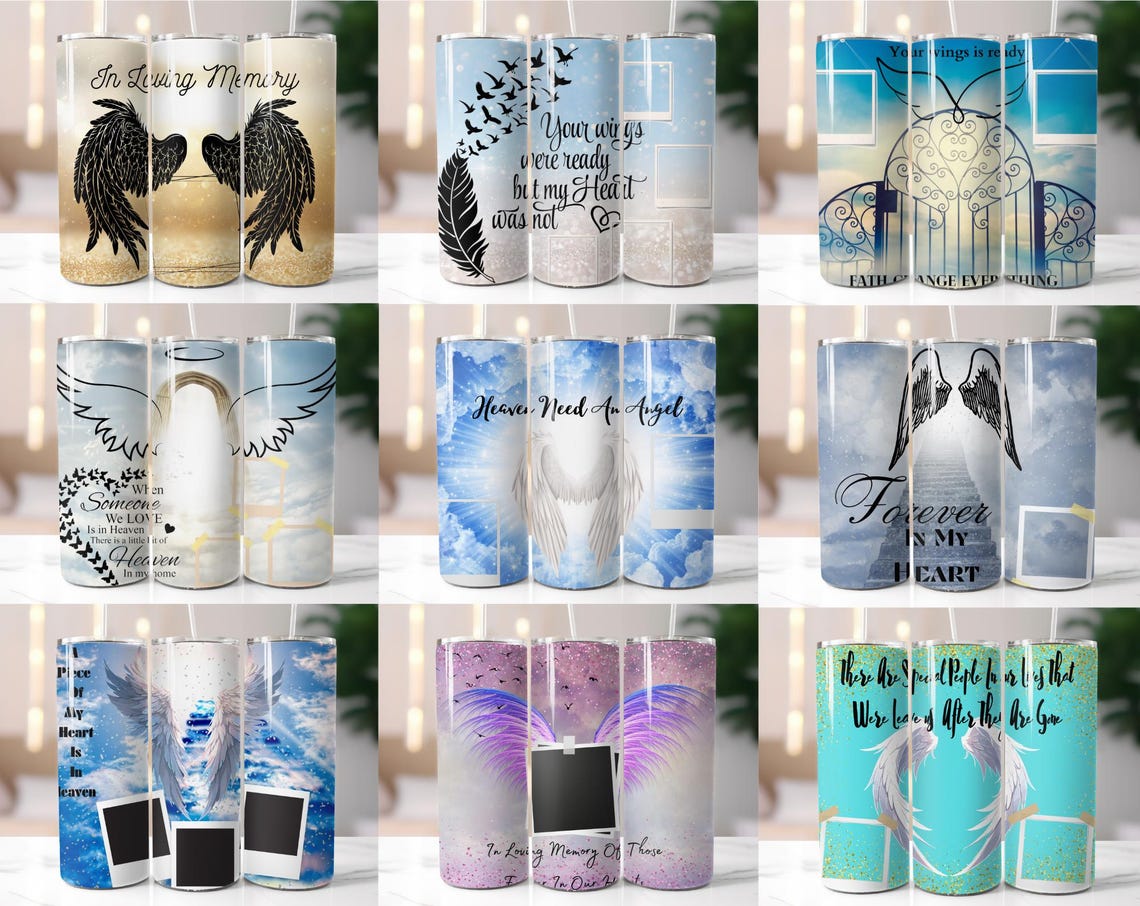 100 + Memorial Tumbler Wrap, 20 Oz Memorial Sublimation Designs, Mom ...