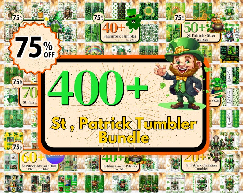 400 + Mega St Patrick Bundle, St Patrick Tumbler Bundle, St Patrick ...