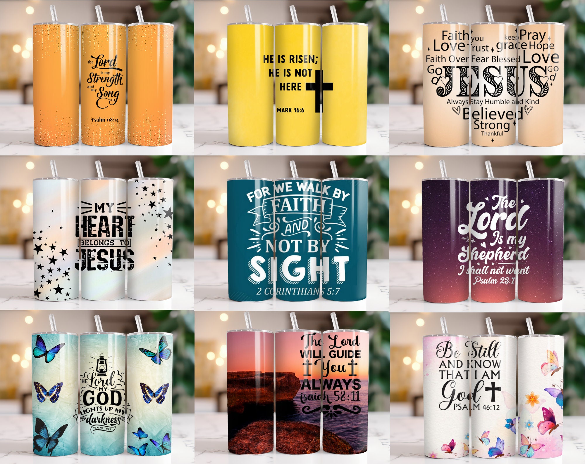 190 + Bible Verse Tumbler Wrap Designs Bundle, Christian Tumbler Wrap ...