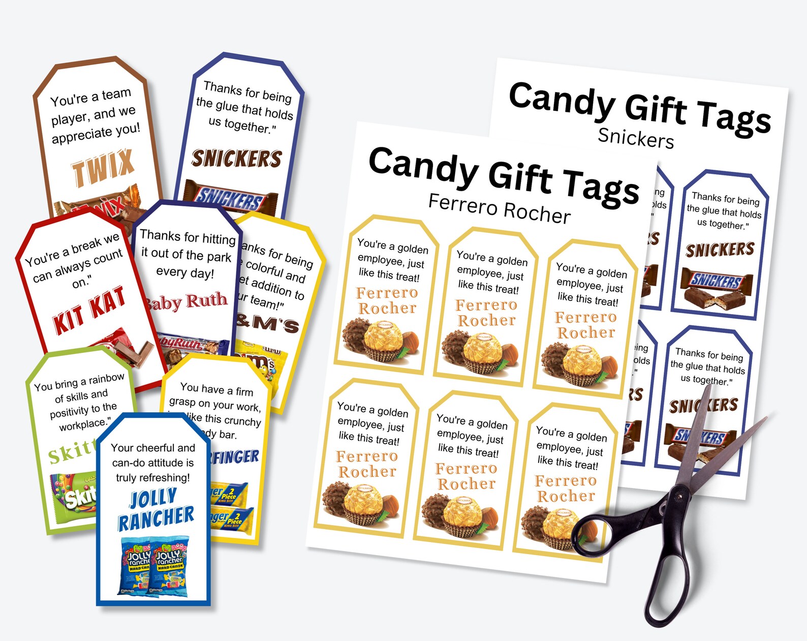 25 Employees Candy Bar Gift Tags Staff Appreciation Treat - Etsy Canada