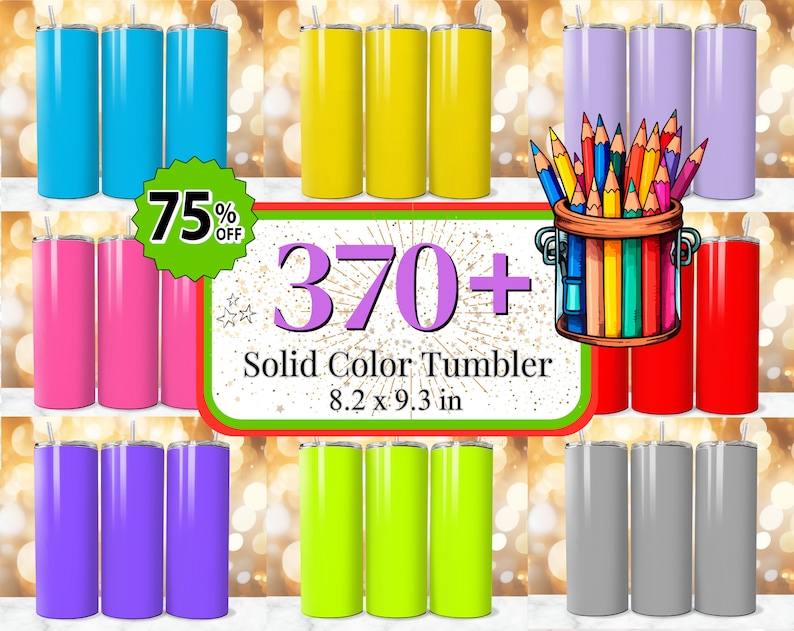 370 + Solid Color Tumbler Wrap Designs, Solid Color Backgrounds, 20oz ...