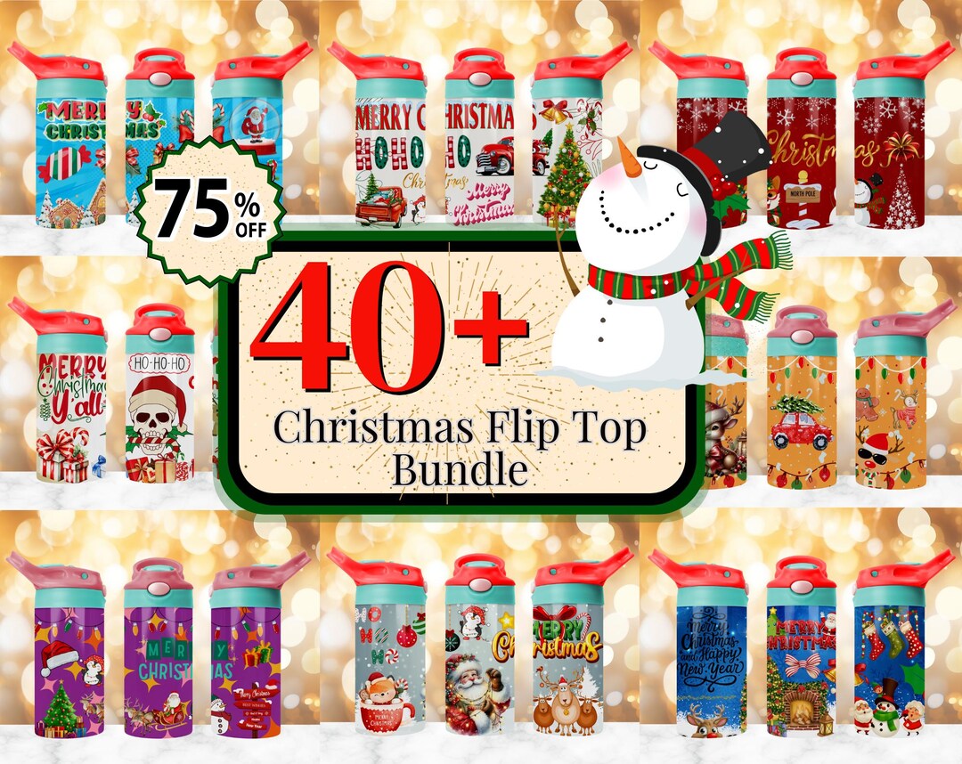 40 + Christmas Flip Top Design, Christmas Santa Flip Top Wrap, Merry ...