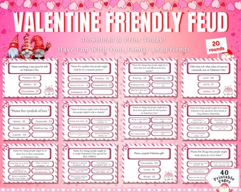 Valentines Day Friendly Feud Game, Couples Quiz Trivia Night, Family ...