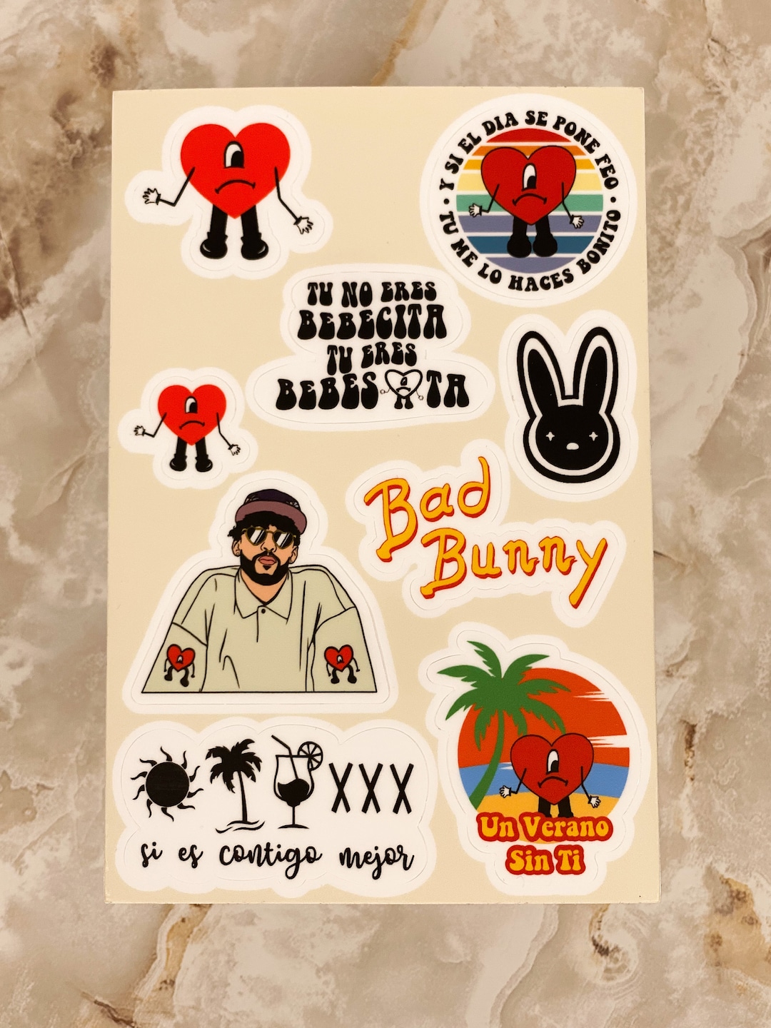 Bad Bunny Sticker Sheet - Etsy