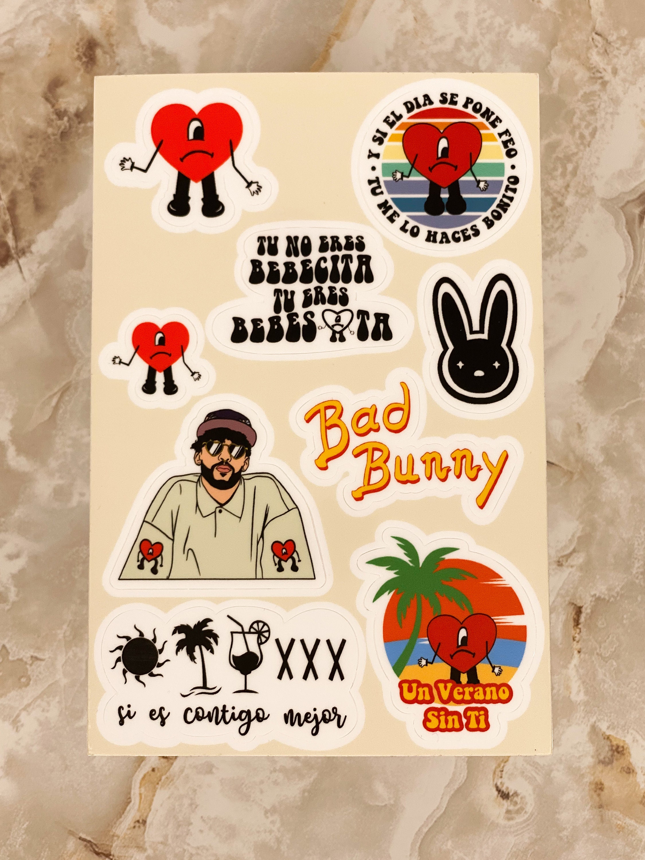 Bad Bunny Sticker Sheet - Etsy