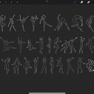 Dance Poses for Procreate, Photoshop Brush and Clip Studio Paint Brush ...