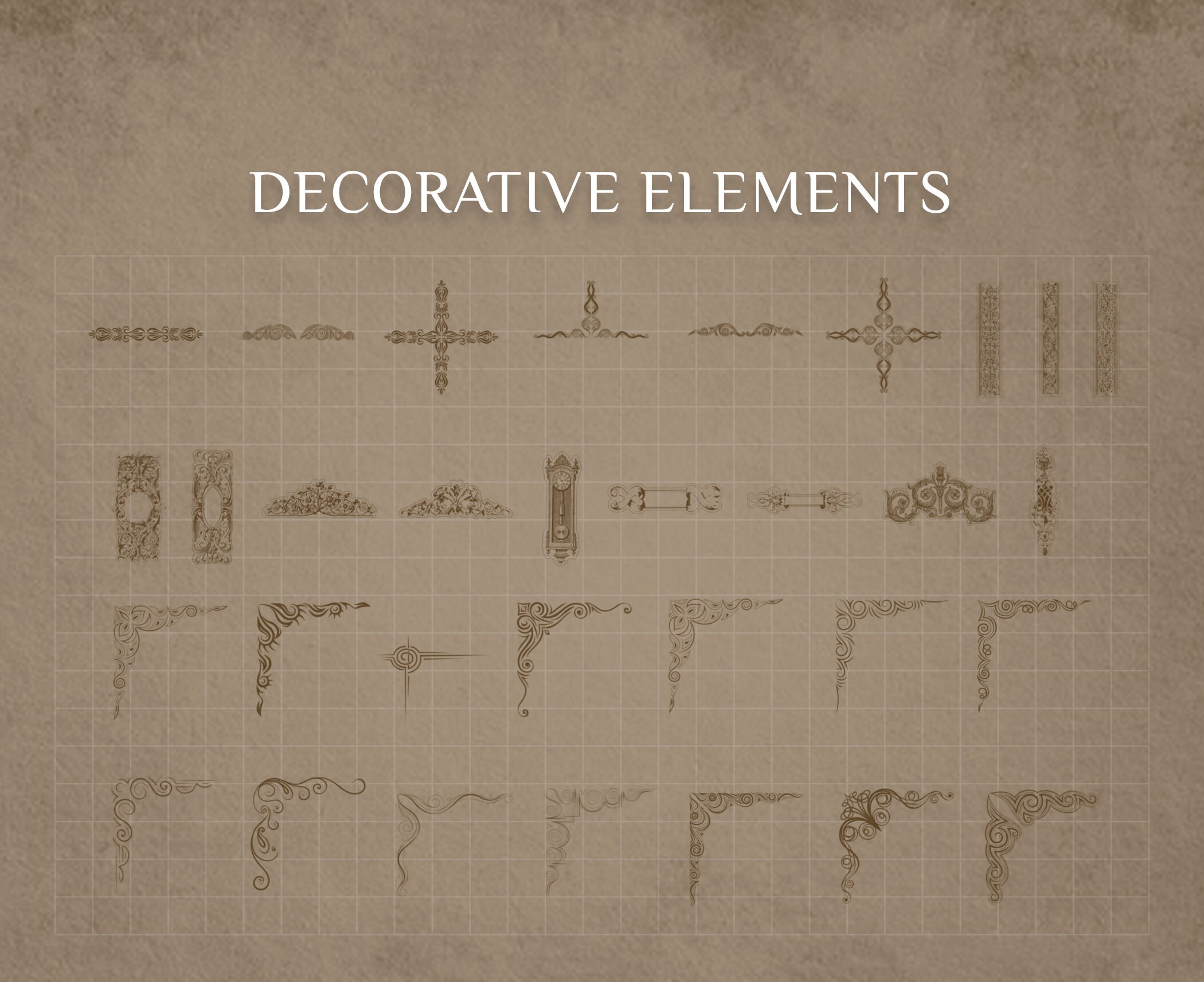 Decorative Elements Procreate Stamp Border Frame and Corner - Etsy