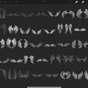 Wings Stamp for Procreate, Photoshop Brush and Clip Studio Paint Brush ...