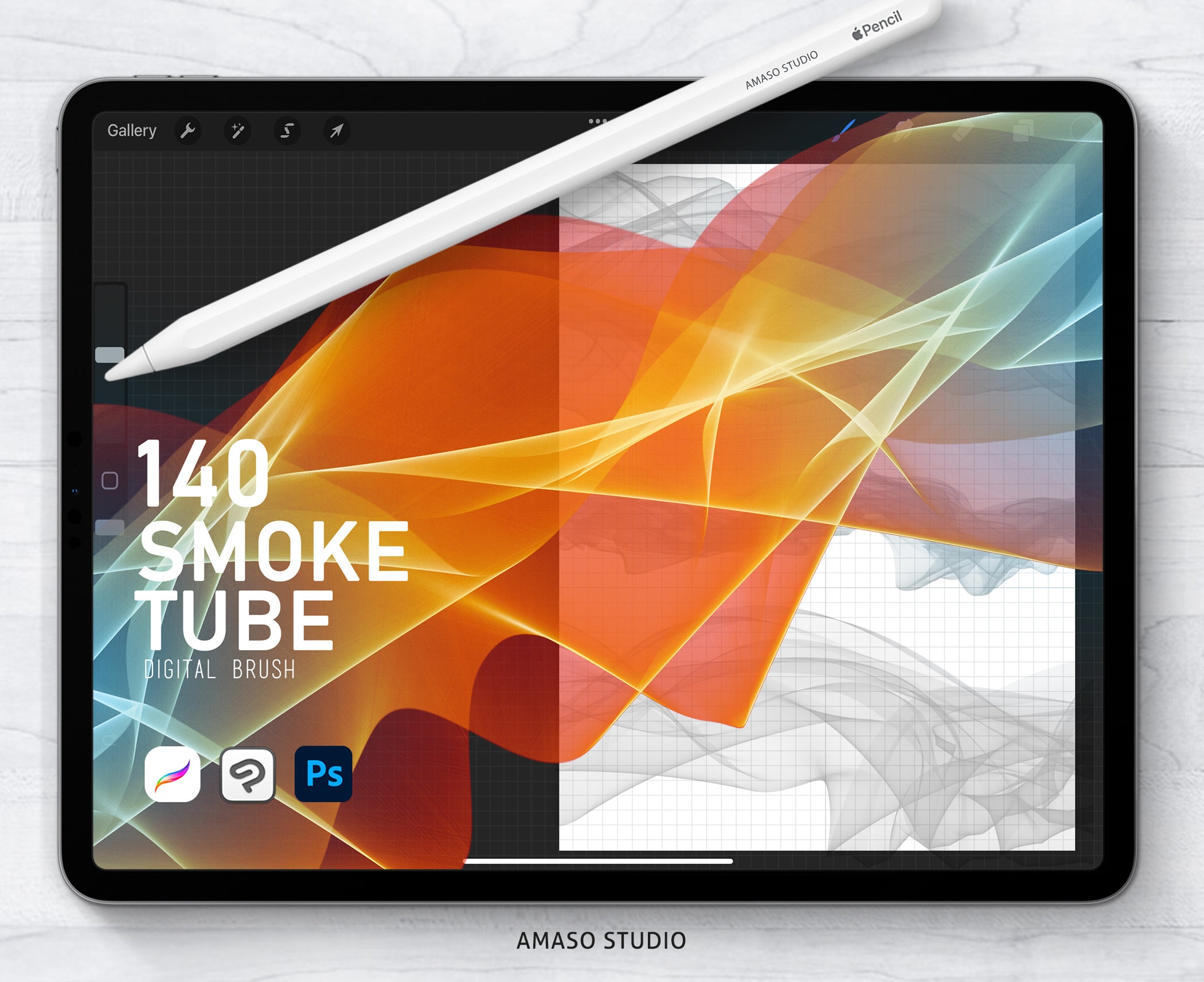 Smoke Tube for Procreate, Photoshop and Clip Studio Paint - Etsy