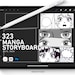 Manga Storyboard Template, Procreate and Photoshop Brush (digital ...