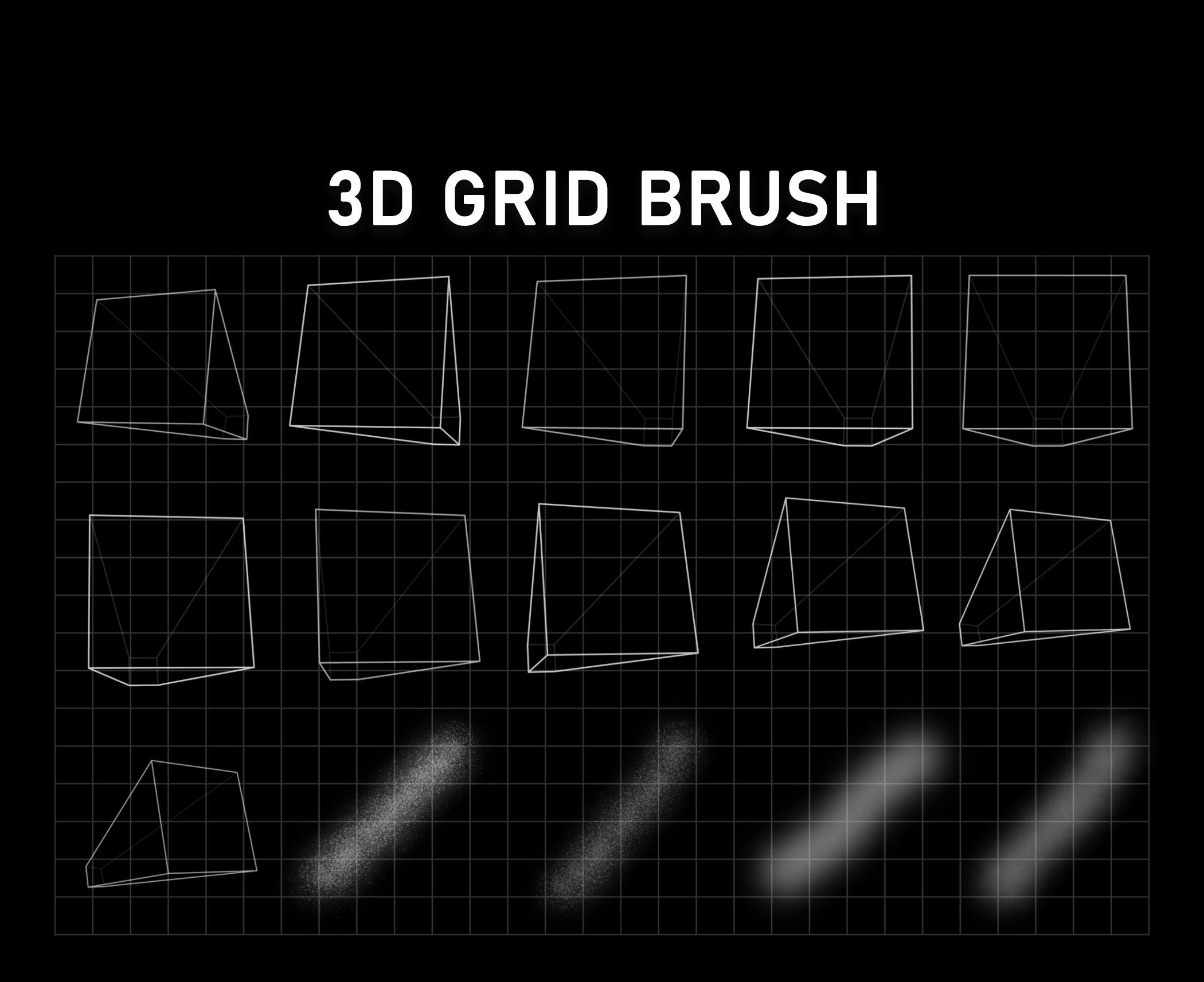 3D Lettering Grid Procreate Stamp, Guide Grids for Procreate - Etsy