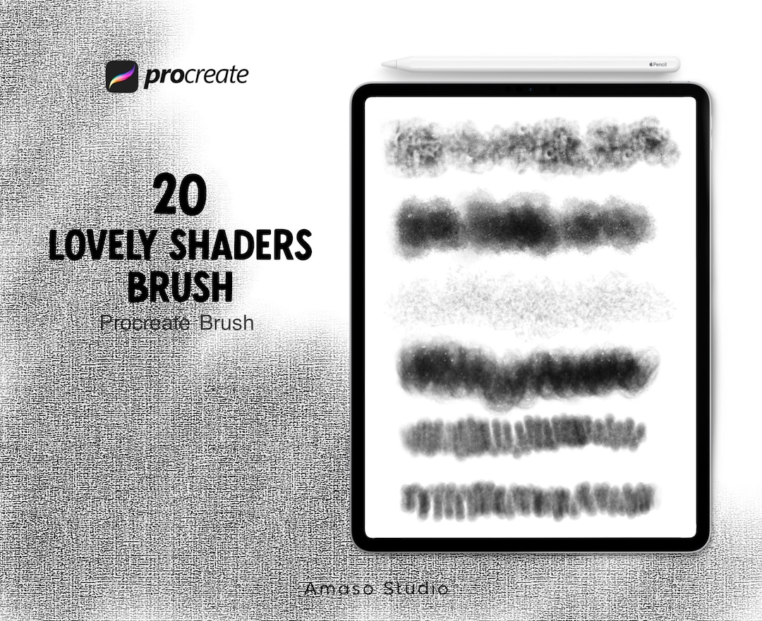 20 Lovely Shaders Procreate Brush, Brushes Illustration, Procreate Stamp - Etsy