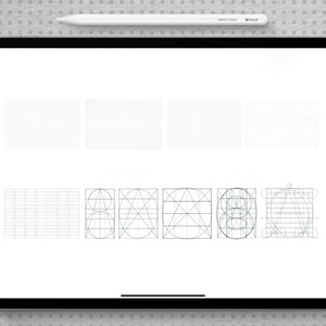 Lettering Grids Procreate, Procreate Grid Brushes, Grid Template ...