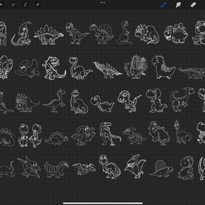 Dinosaur for Procreate, Photoshop Brush and Clip Studio Paint Brush - Etsy