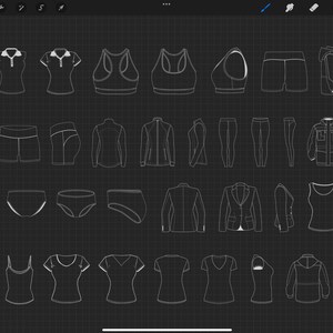 Clothing Models Template Stamp for Procreate, Photoshop and Clip Studio ...