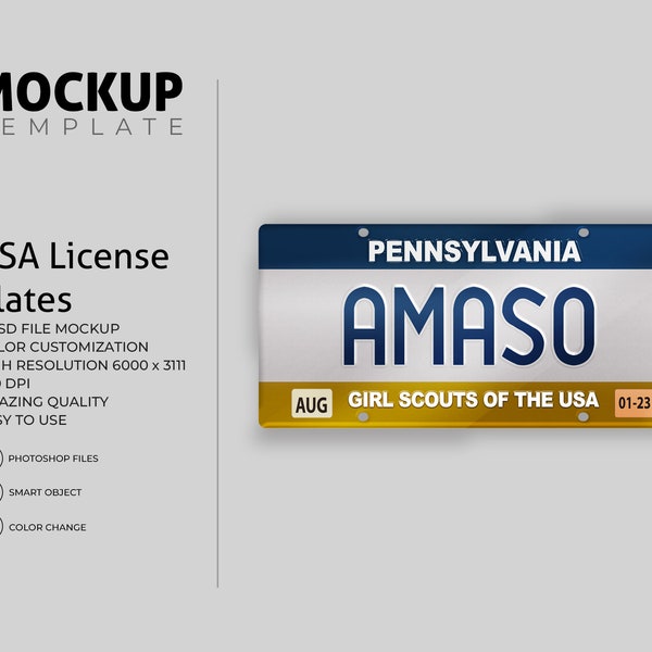 License Plate Mockup - Etsy