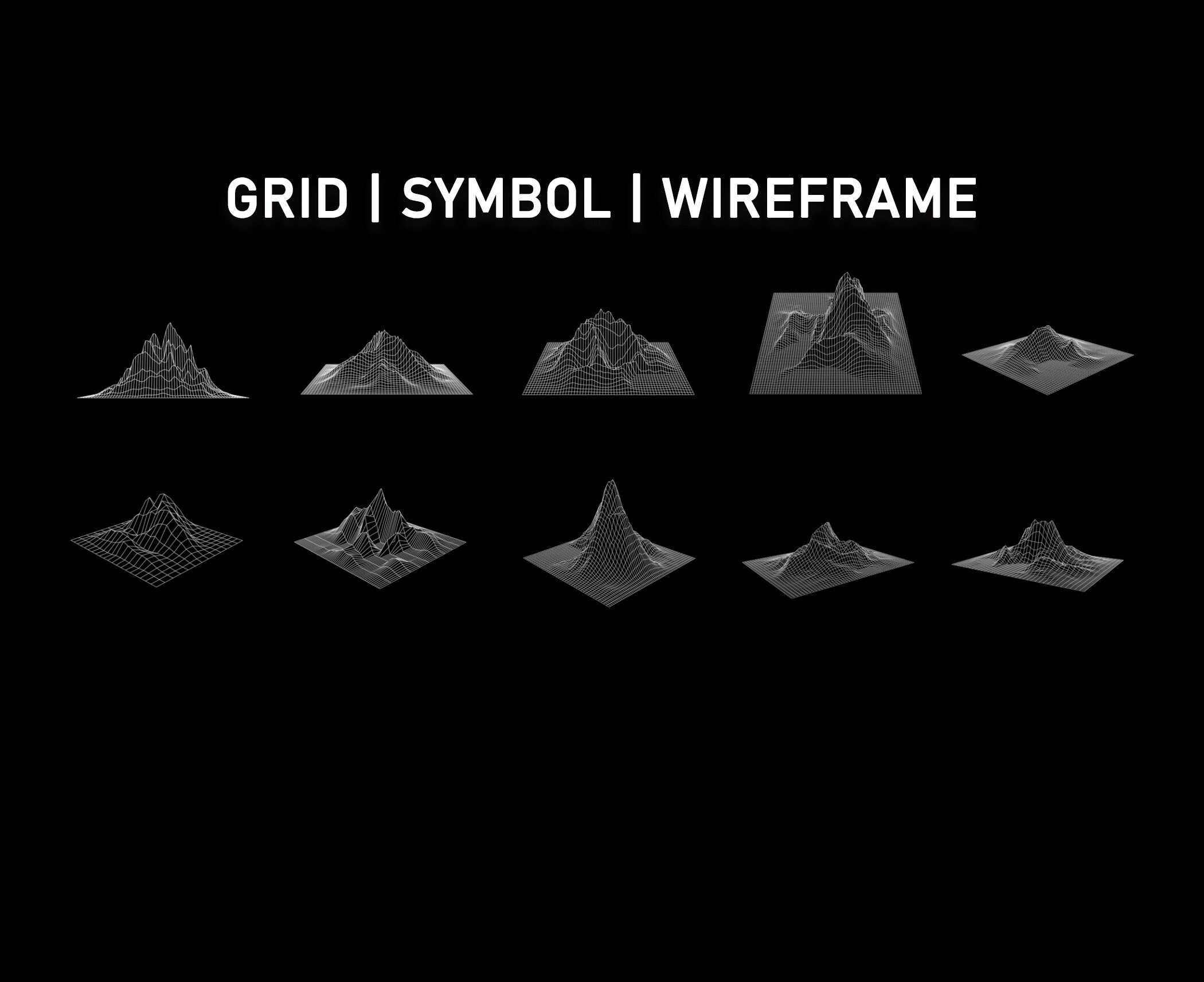 Grid & Wireframe Procreate Stamp, Grid Illustration for Procreate - Etsy