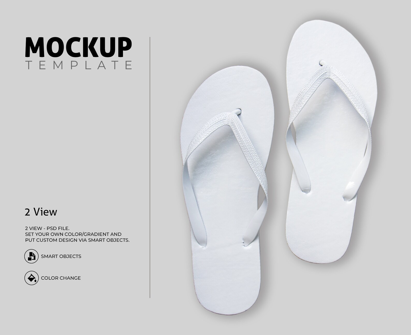 Flip Flops Mockup, Rubber Sandals Mockup, Photoshop Mockup Editable - Etsy