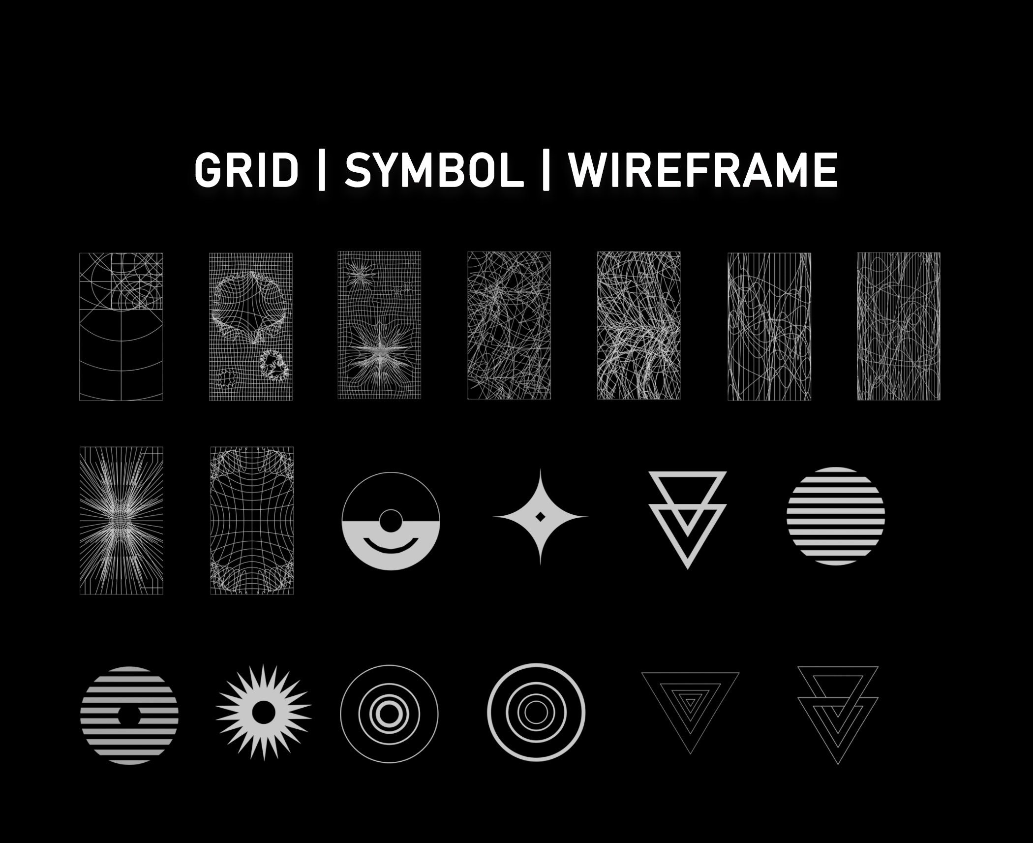 Grid & Wireframe Procreate Stamp, Grid Illustration for Procreate - Etsy