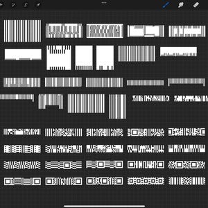 Barcode Stamp for Procreate, Photoshop Brush and Clip Studio Paint ...