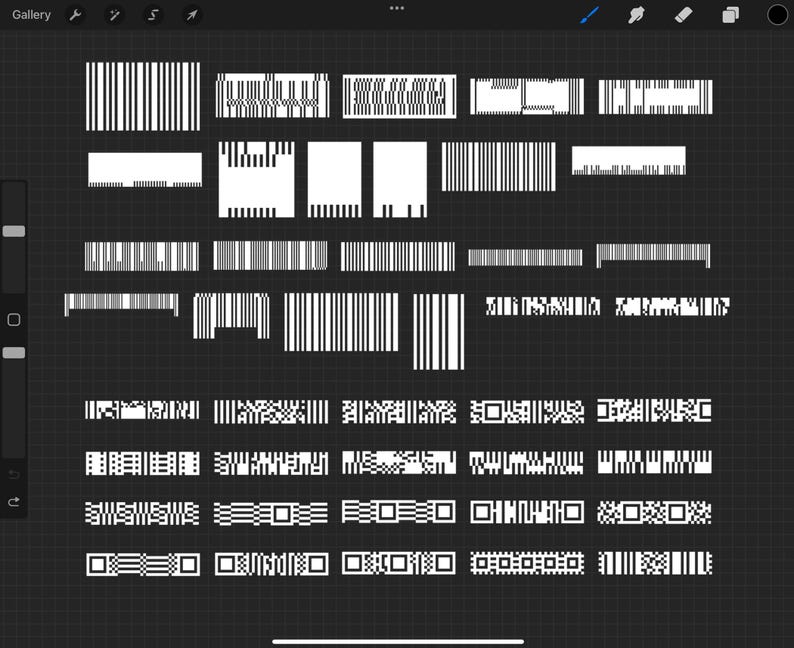 Barcode Stamp for Procreate, Photoshop Brush and Clip Studio Paint ...
