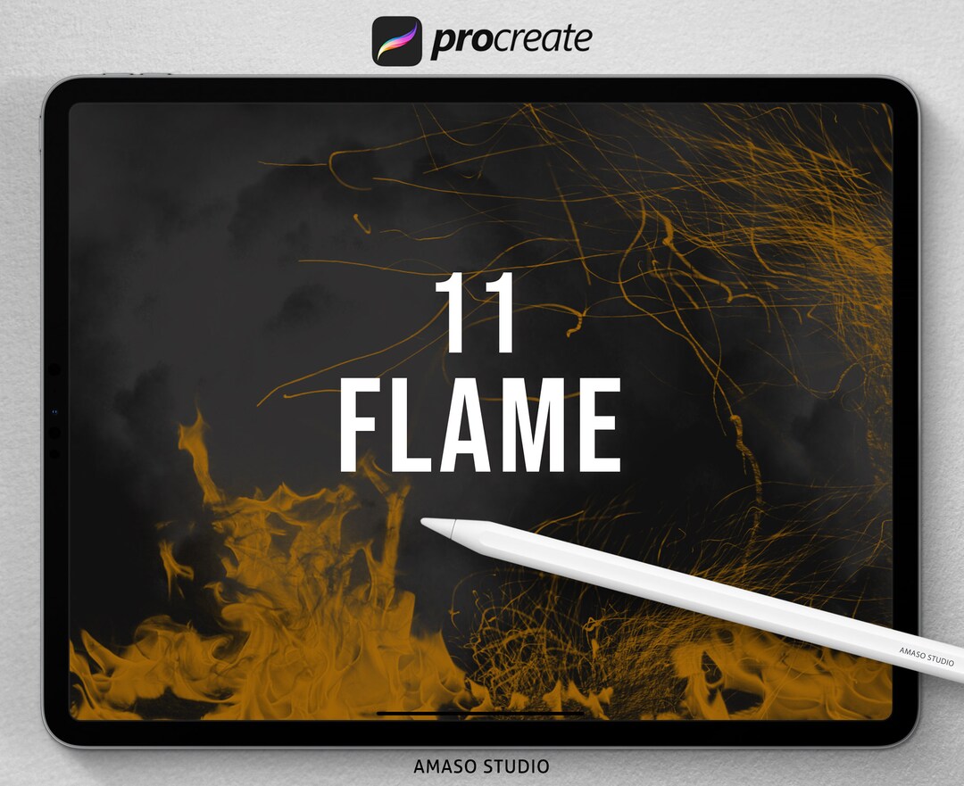 Flame Procreate Stamp, Fire Flame Illustration for Procreate - Etsy