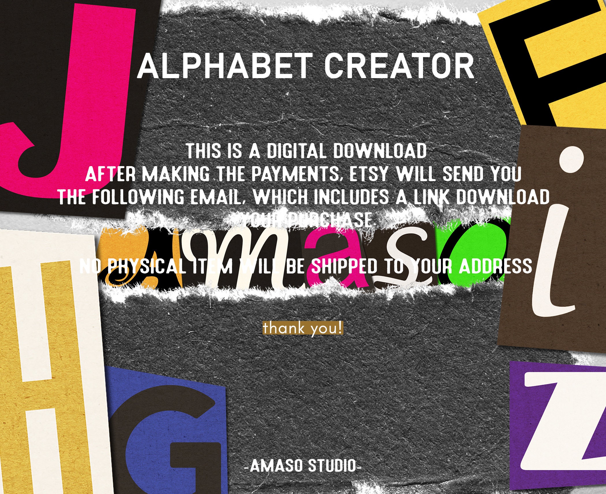 Alphabet Creator, Letters Cut Out Creator, Over 900 Elements High ...