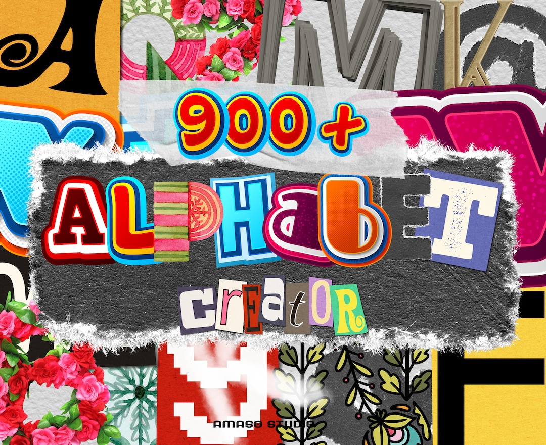 Alphabet Creator, Letters Cut Out Creator, Over 900+ Elements High ...