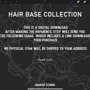 Woman Hair Base for Procreate, Photoshop Brush and Clip Studio Paint ...