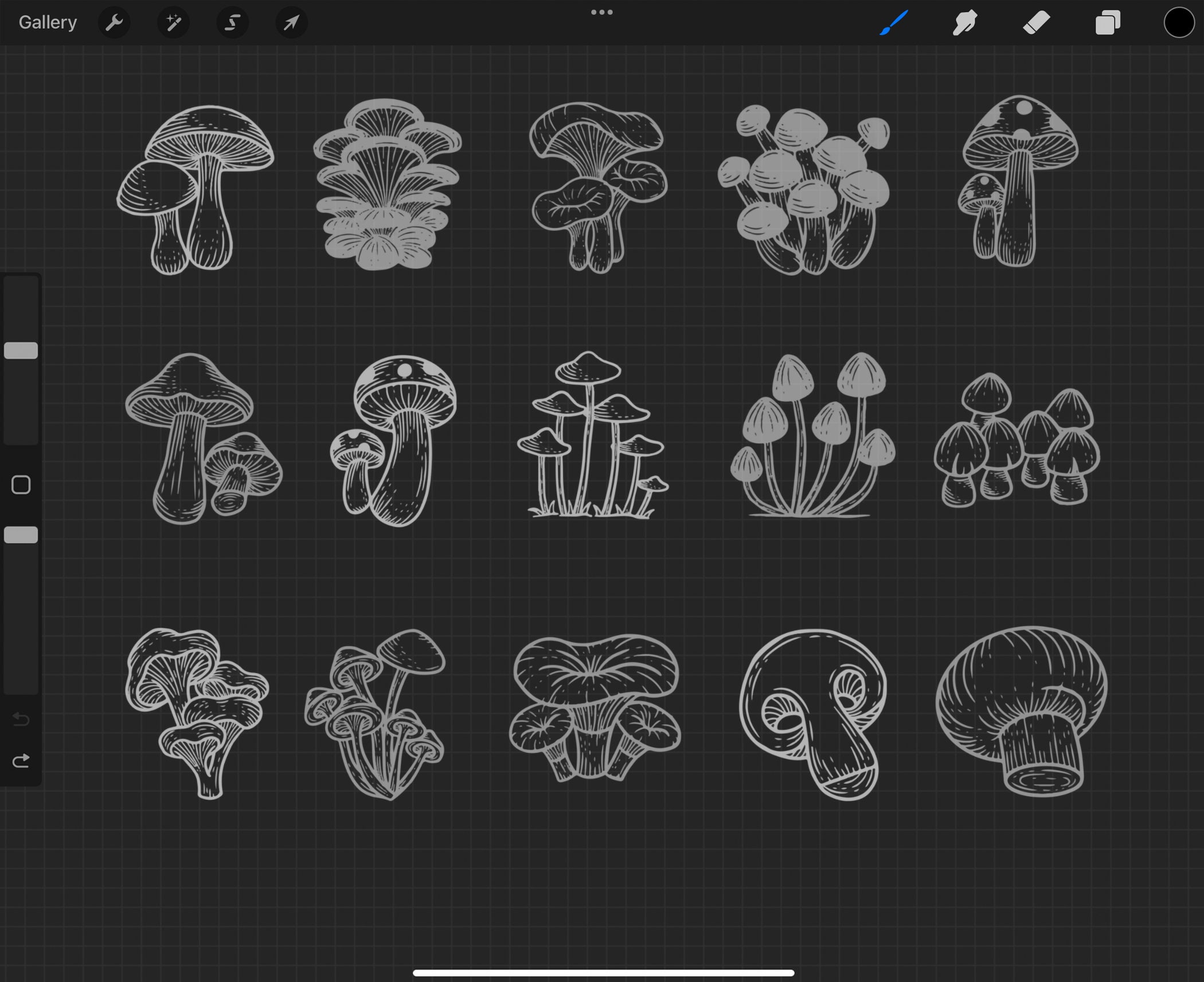 Mushroom for Procreate, Photoshop and Clip Studio Paint - Etsy