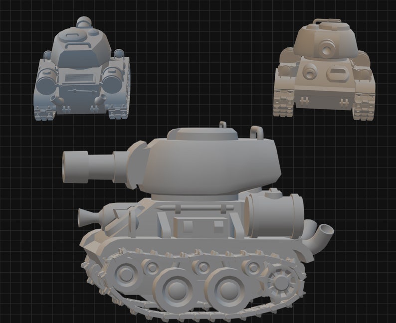 3D Tank Chibi for Procreate, 3D Model OBJ File for Procreate - Etsy