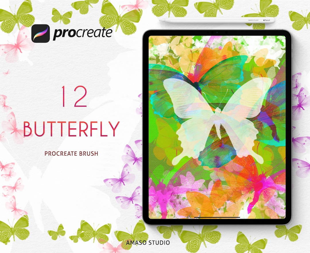 Butterfly Procreate Brush, Butterflies Tattoo Stamps - Etsy