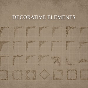 Decorative Elements Procreate Stamp, Border Frame and Corner ...