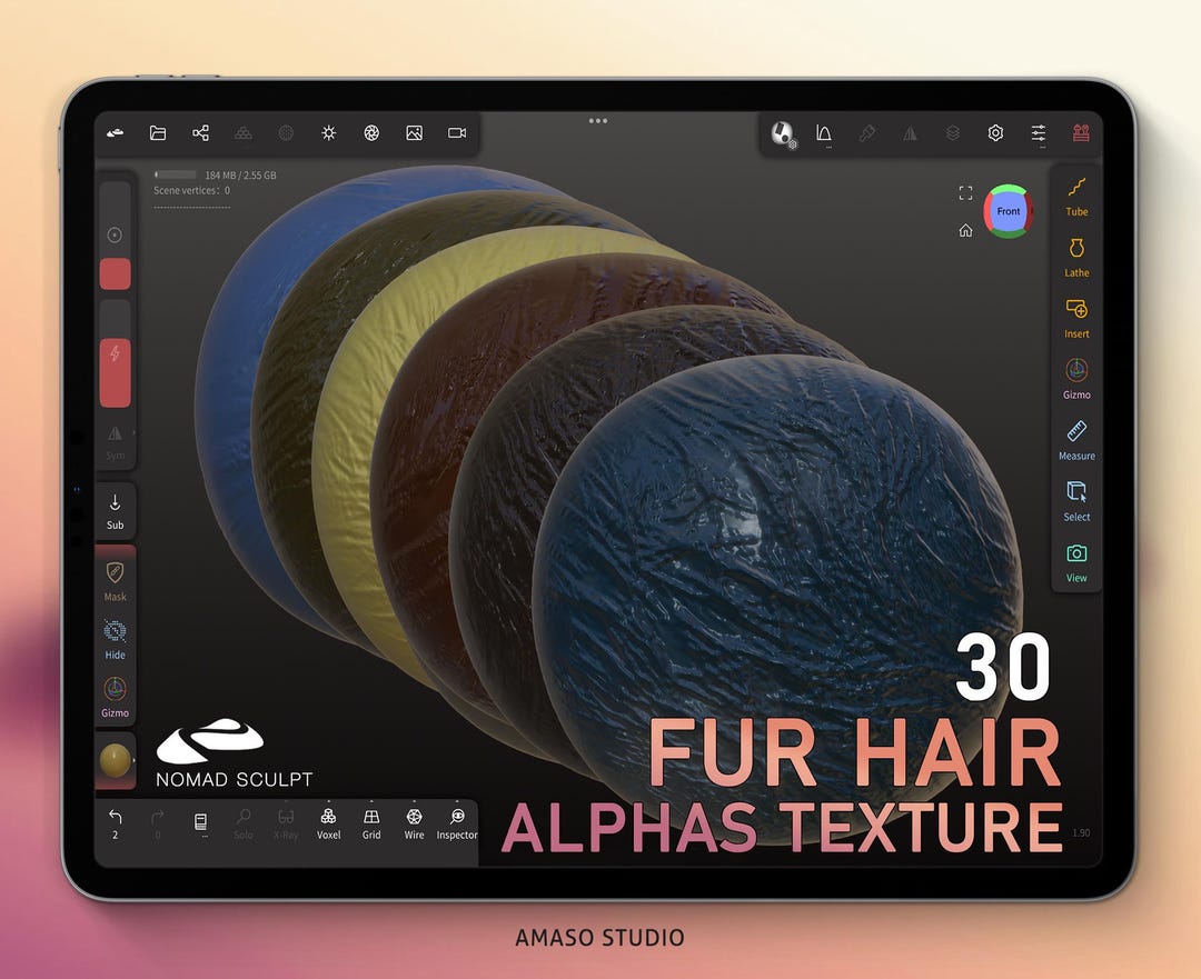 Fur Hair Alphas Texture Pack for Nomad Sculpt - High-quality Alphas for ...