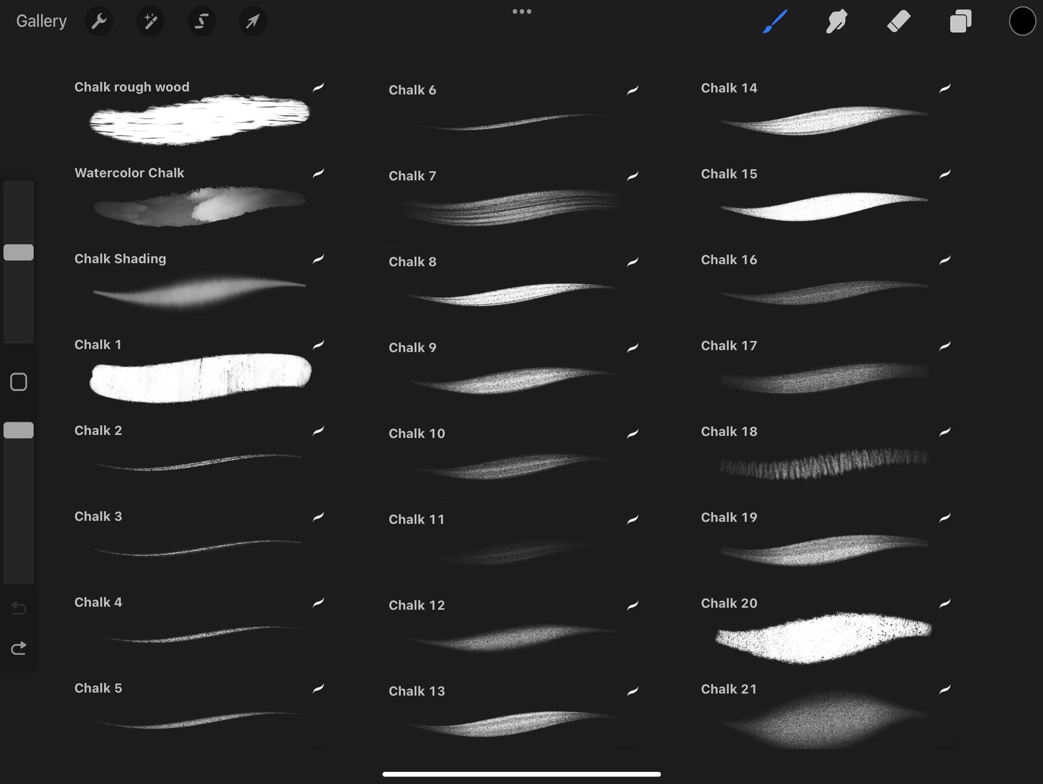 Chalk Brushes for Procreate | Realistic Chalk Effect for Illustrations ...