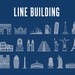 Line Building Procreate Stamp, Line Art Vector Illustration for ...