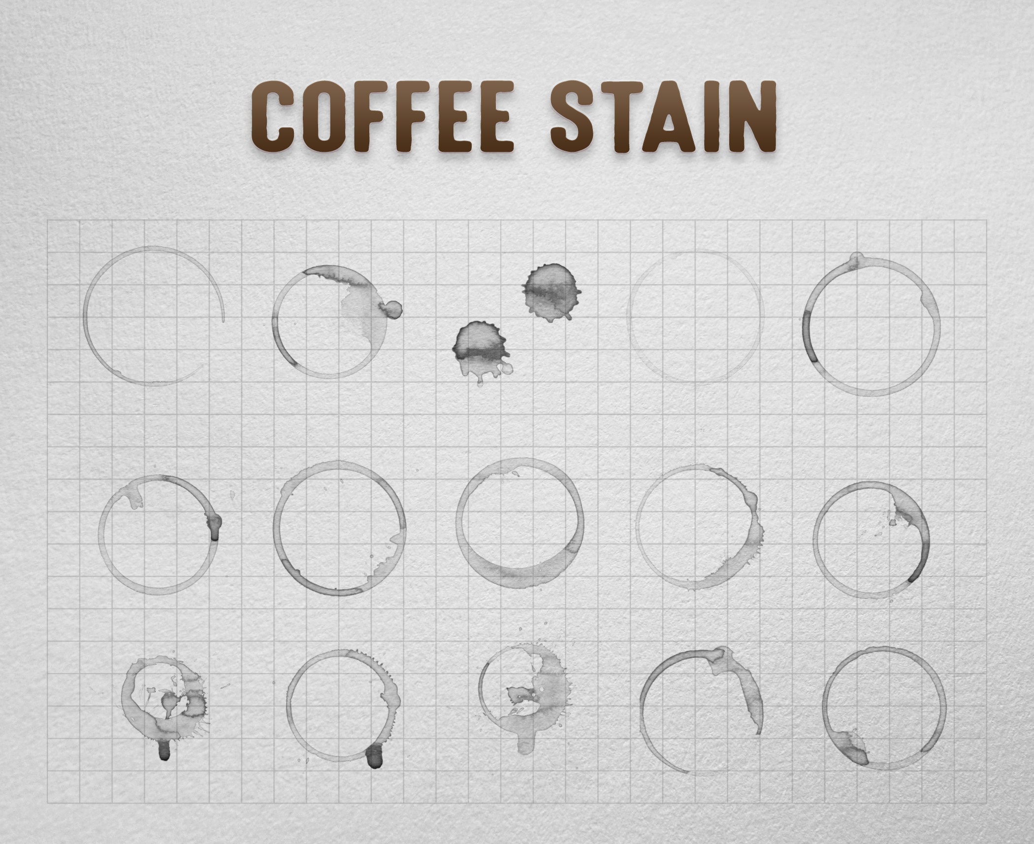 Coffee Stain Procreate Stamp Coffee Illustration Brushes - Etsy