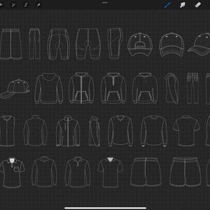 Clothing Models Template Stamp for Procreate, Photoshop and Clip Studio ...
