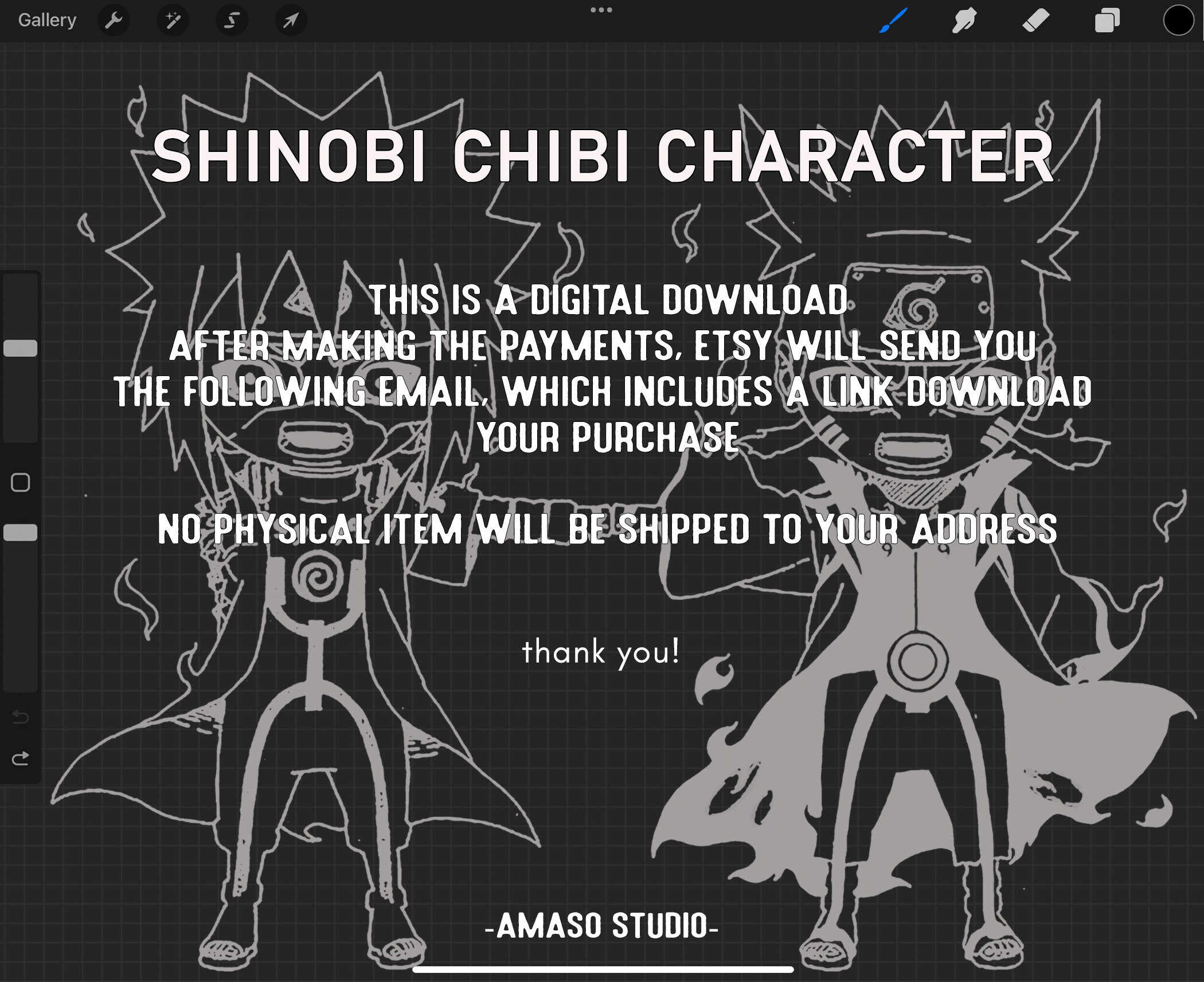 Shinobi Chibi for Procreate, Photoshop Brush and Clip Studio Paint ...