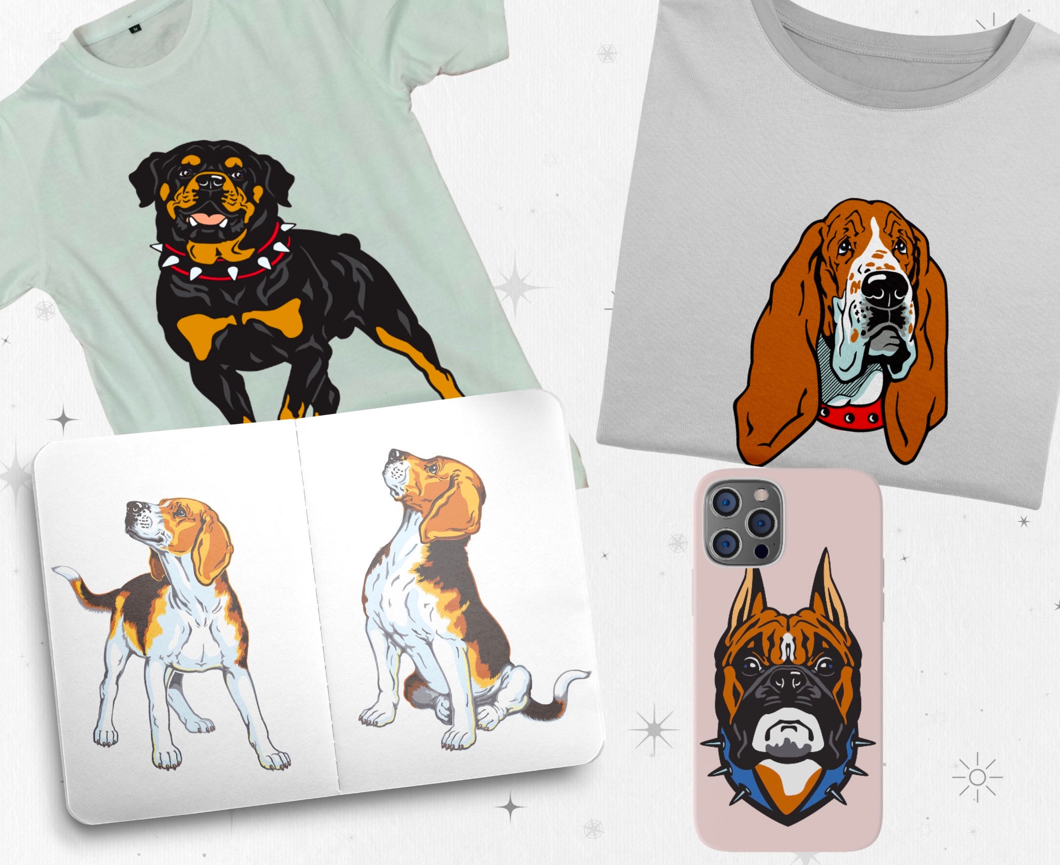 29 Dog Vector SVG Clipart Dog Lover Illustration - Etsy