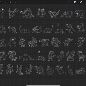 Dinosaur for Procreate, Photoshop Brush and Clip Studio Paint Brush - Etsy
