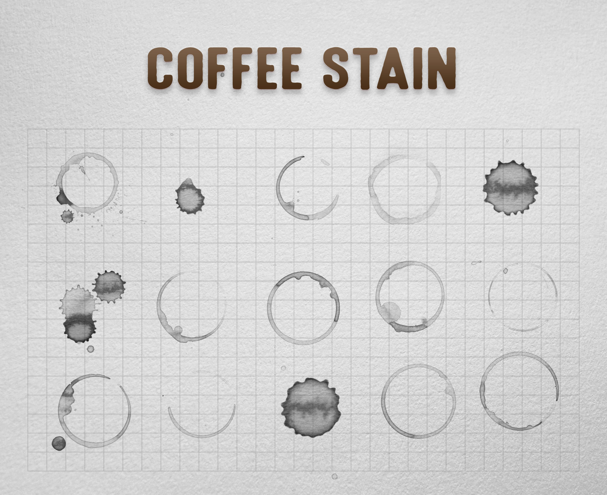 Coffee Stain Procreate Stamp, Coffee Illustration Brushes - Etsy