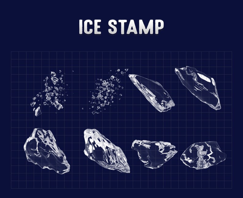 Ice Procreate Stamp Crushed Ice Procreate Stamps Ice Cube - Etsy
