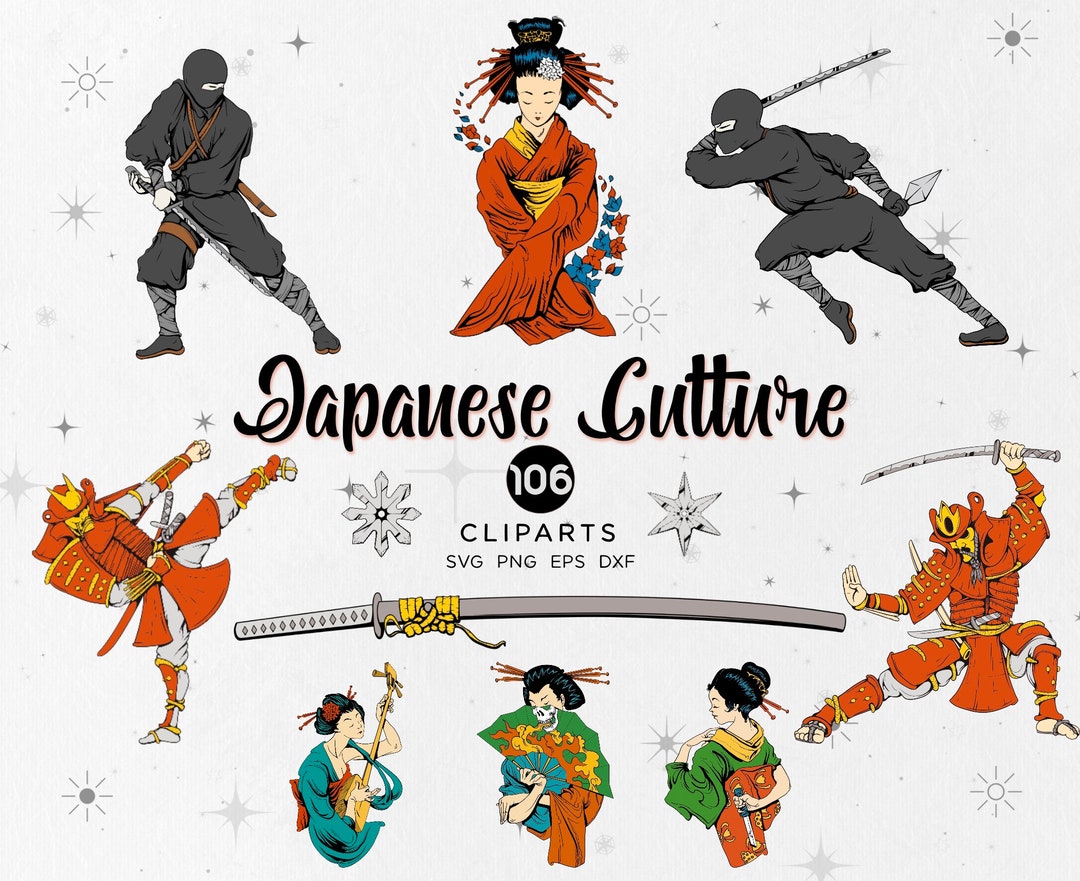 106 Japanese Culture SVG, Authentic Japanese Illustration - Etsy